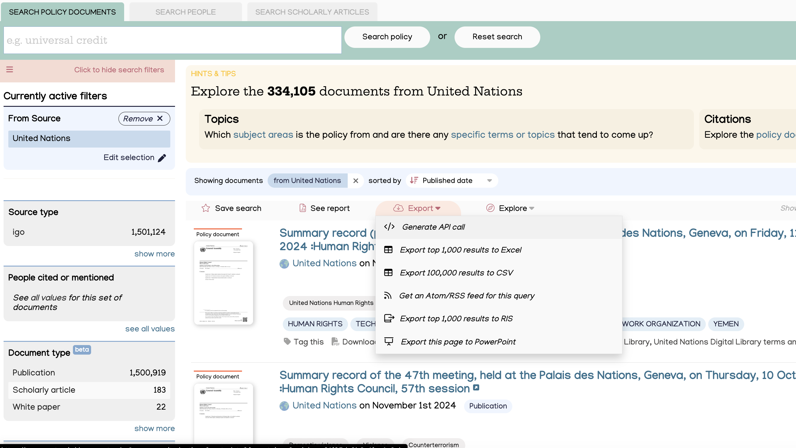 Overton's API | Overton