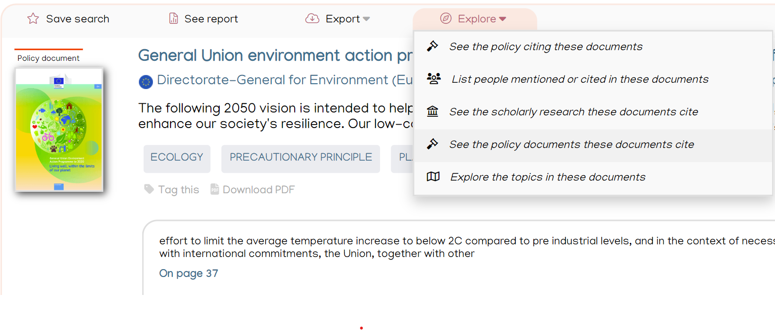 New feature: It’s now easier to see policy that has been cited within ...